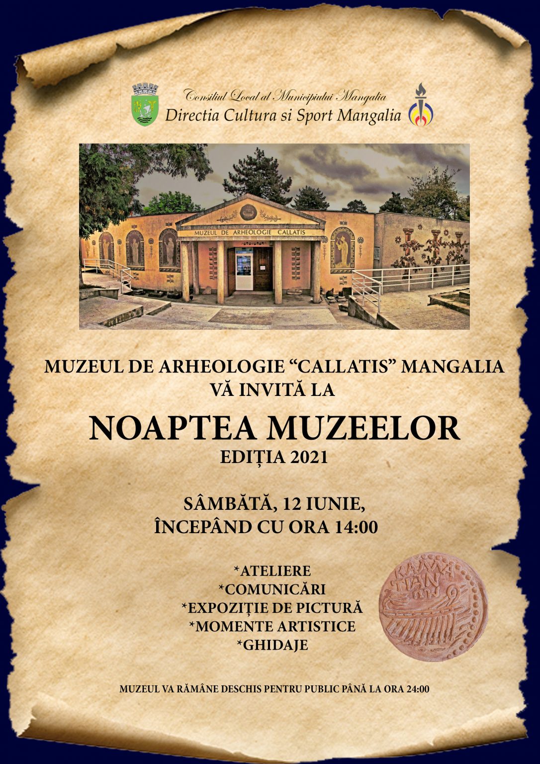 Noaptea muzeelor 2021 la Mangalia – Muzeul de Arheologie Callatis Mangalia